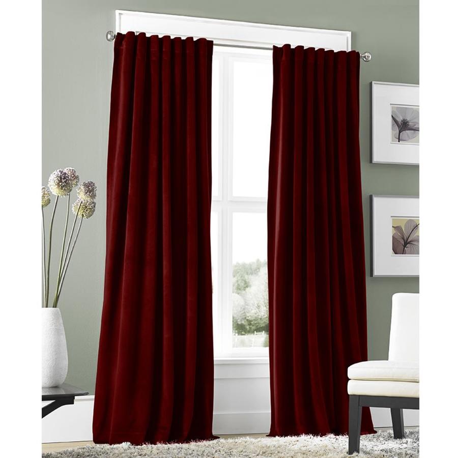 Springmaid 63-in Cranberry Polyester Room Darkening Standard Lined Back ...