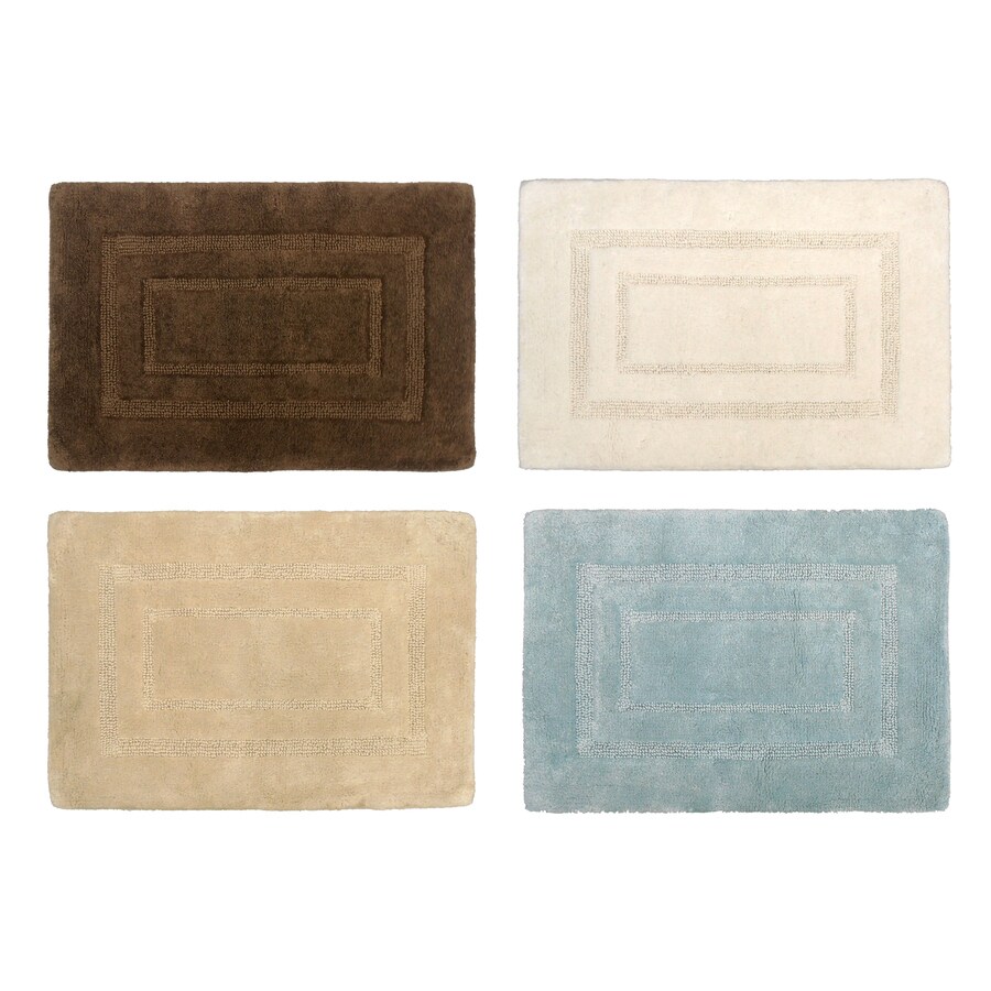 allen + roth 17-in x 24-in Cotton Bath Rug in the Bathroom Rugs & Mats ...