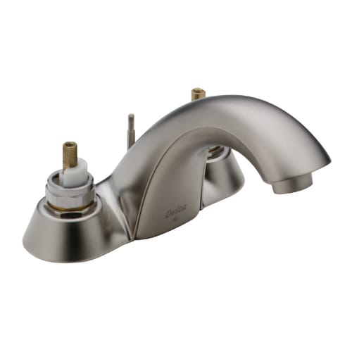 Delta Innovations Pearl Nickel 2-Handle 4-in Centerset Bathroom Sink ...