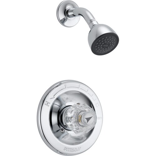 Peerless Chrome 1-Handle Shower Faucet with Single-Function Showerhead ...