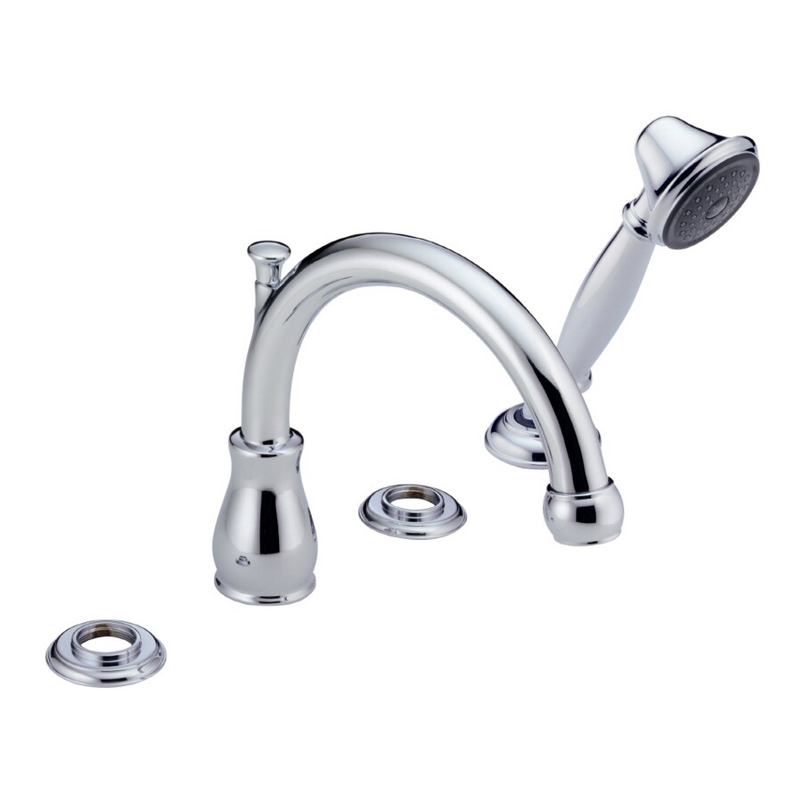 Delta Orleans Chrome 2-Handle Bathtub Faucet Trim Kit with Handheld ...