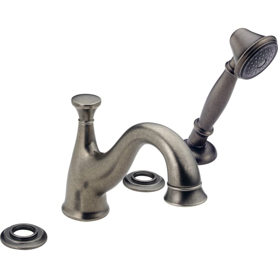 Delta Lockwood Aged Pewter 2-Handle Bathtub Faucet Trim Kit with ...