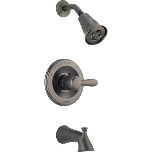 Delta Lahara Aged Pewter 1-Handle Tub & Shower Faucet Faucet Trim Kit ...