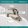 Peerless Choice Brushed Nickel 1-handle 4-in Centerset WaterSense ...