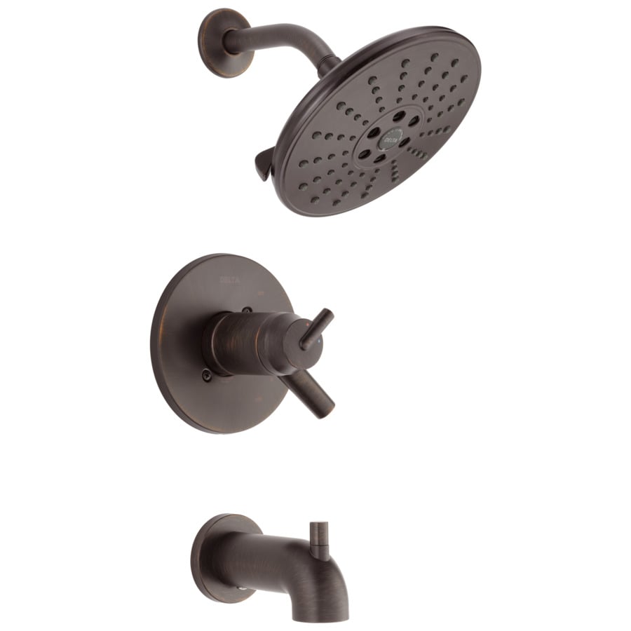 Delta Trinsic Venetian Bronze 2-Handle Bathtub and Shower Faucet at ...