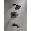 Delta Ara Matte Black 1-Handle Bathtub and Shower Faucet at Lowes.com