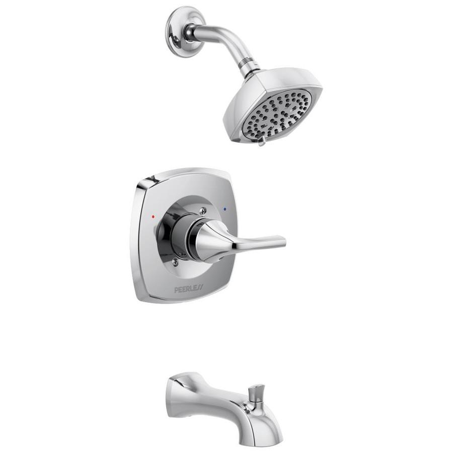 Peerless Parkwood Chrome 1-Handle Bathtub and Shower Faucet in the ...
