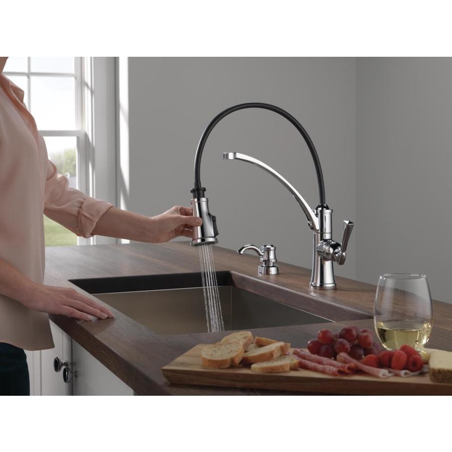 Delta Foundry Chrome 1-Handle Deck Mount Pull-Down Handle/Lever ...