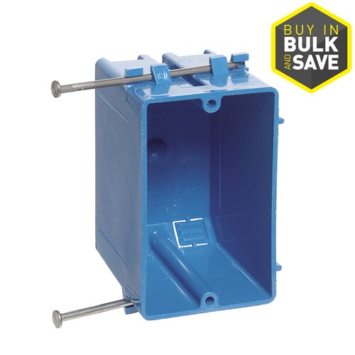 CARLON 1-Gang Blue Plastic New Work Standard Switch/Outlet Wall ...