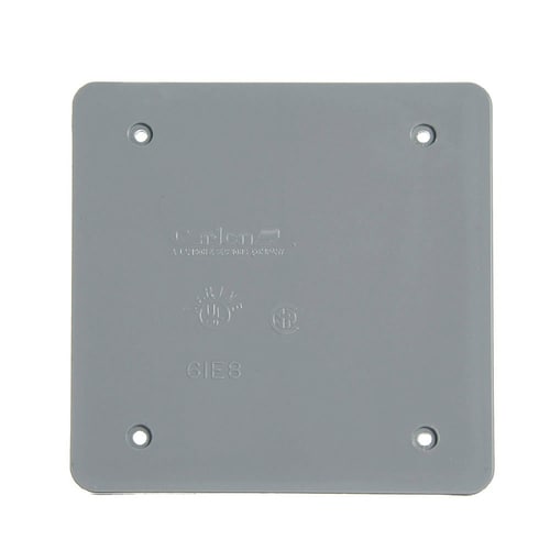 CARLON 2-Gang Square Plastic Weatherproof Electrical Box Cover at Lowes.com