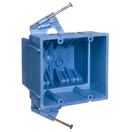 CARLON Super Blue 2-Gang Blue Plastic New Work Standard Switch/Outlet ...