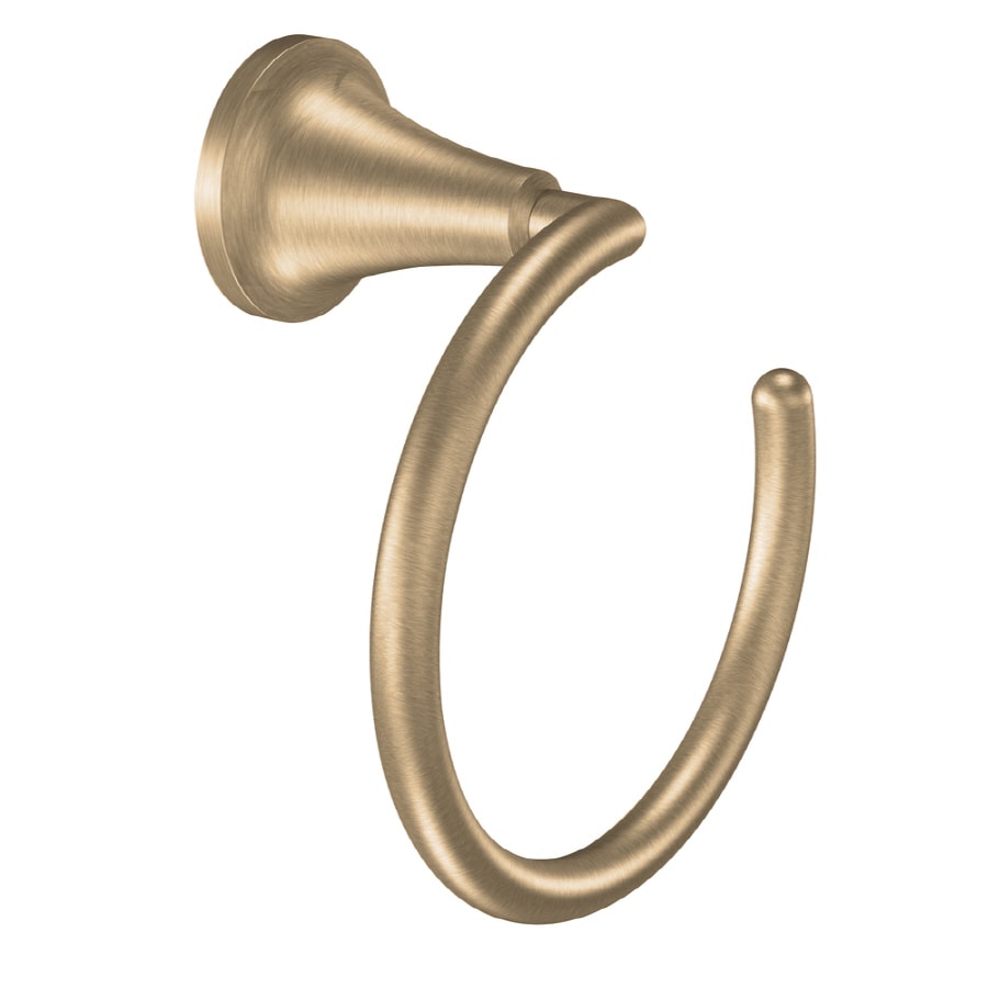 Moen Icon Brushed Bronze Wall Mount Single Towel Ring in the Towel ...