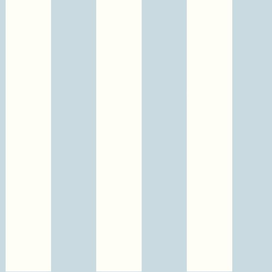 York Wallcoverings Tropics Blue and White Paper Stripes Wallpaper at ...