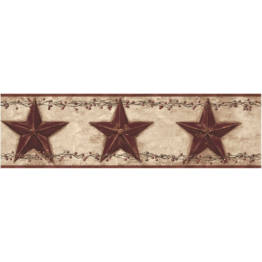 Inspired By Color Khaki/Burgundy Prepasted Wallpaper Border in the ...