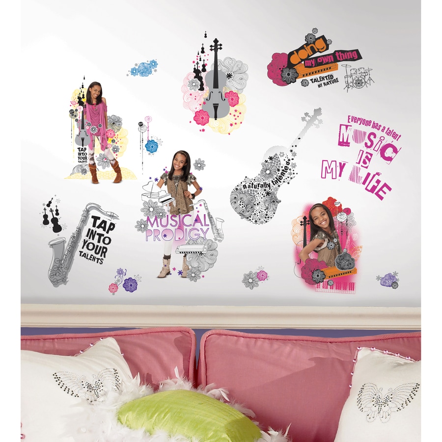 RoomMates 33-Pack Roommates Peel & Stick Kids-Girls Wall Stickers at ...