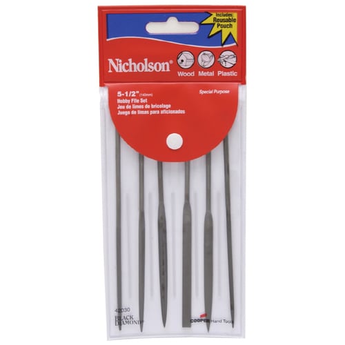 Nicholson File 6-Piece 5-1/2-in Hobby File Set in the Files department ...