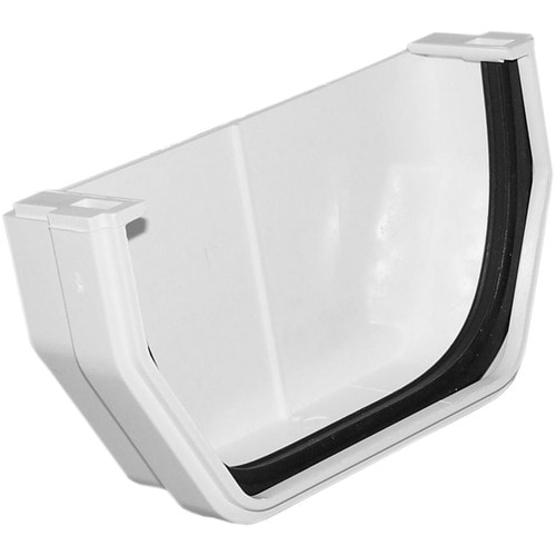 Raingo Vinyl Half Round Gutter End Cap in the Gutter End Caps ...