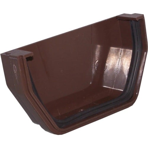 Genova Vinyl Half Round Gutter End Cap at Lowes.com