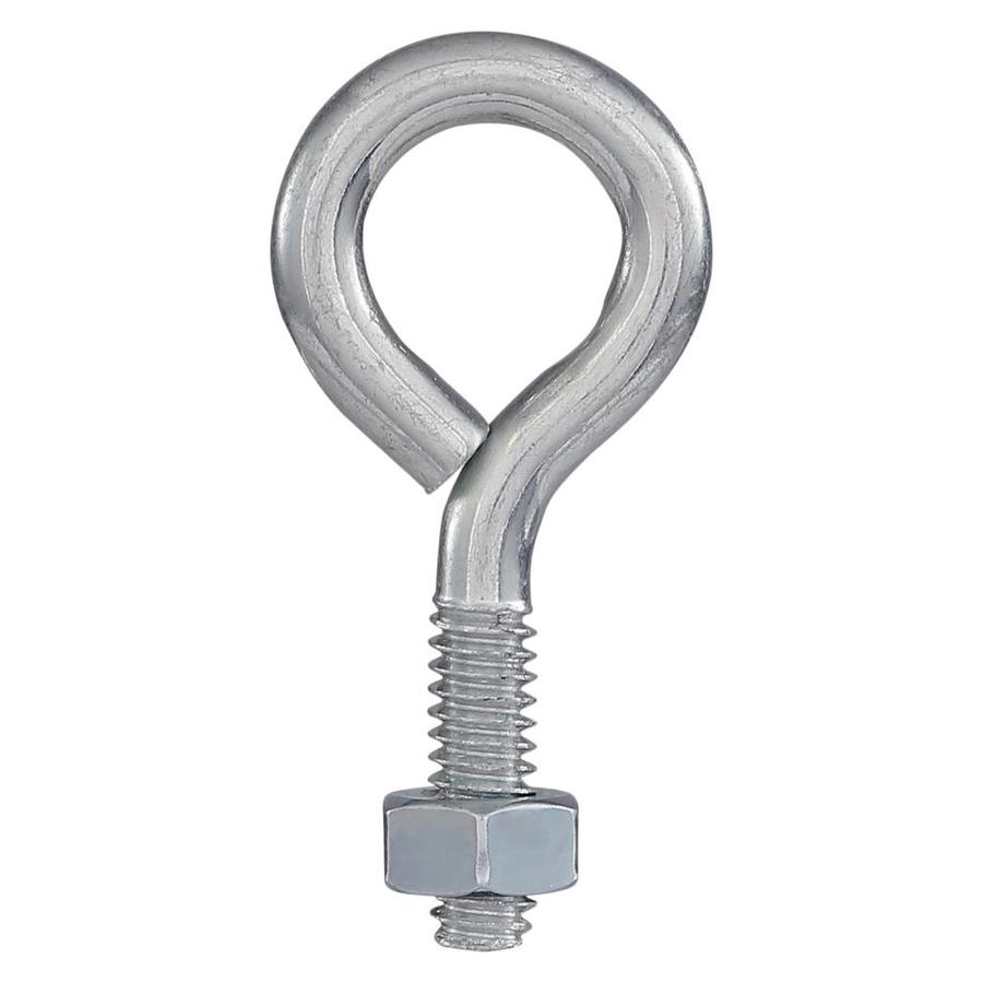 National Hardware 1/4-in x 2-in Zinc-Plated Steel Plain Eye Bolt in the ...