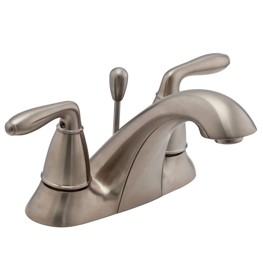 Pfister Serrano Brushed Nickel 2-handle 4-in centerset WaterSense ...