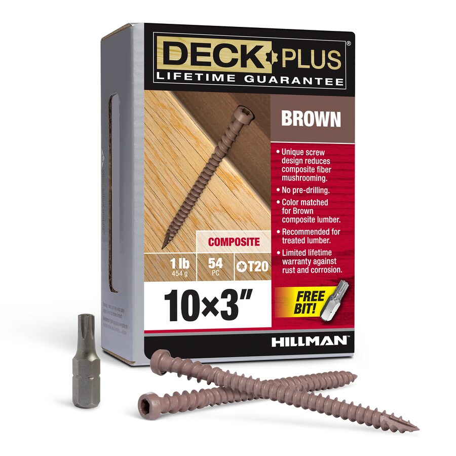 Deck Plus 1LB COMPOSITE SCRW 3 IN BRN at Lowes.com