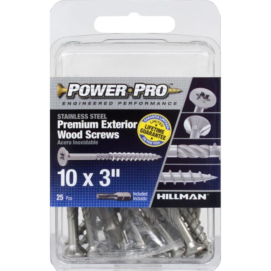Power Pro #10 x 3-in Stainless Steel Deck Screws (25-Count) in the Deck ...