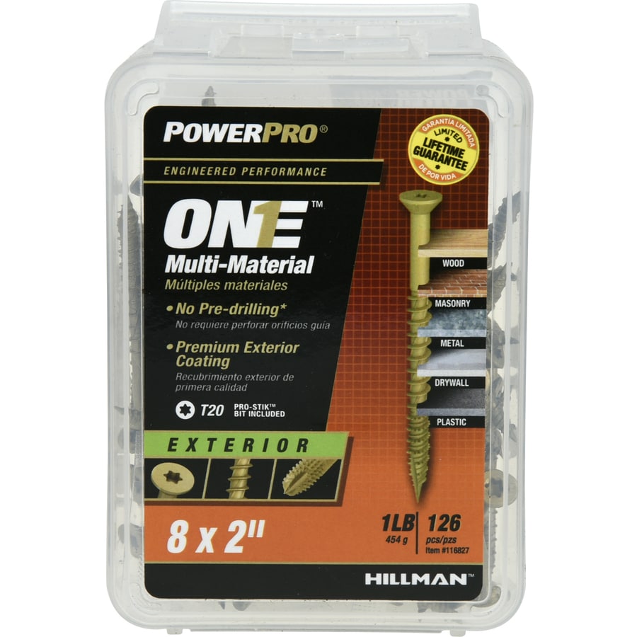 Power Pro One #8 x 2-in Bronze Epoxy Flat Exterior Multi-Material ...