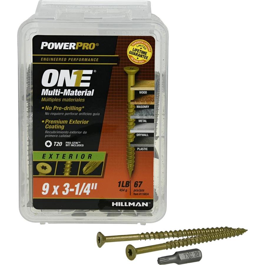 Power Pro One #9 x 3-1/4-in Bronze Epoxy Flat Exterior Multi-Material ...