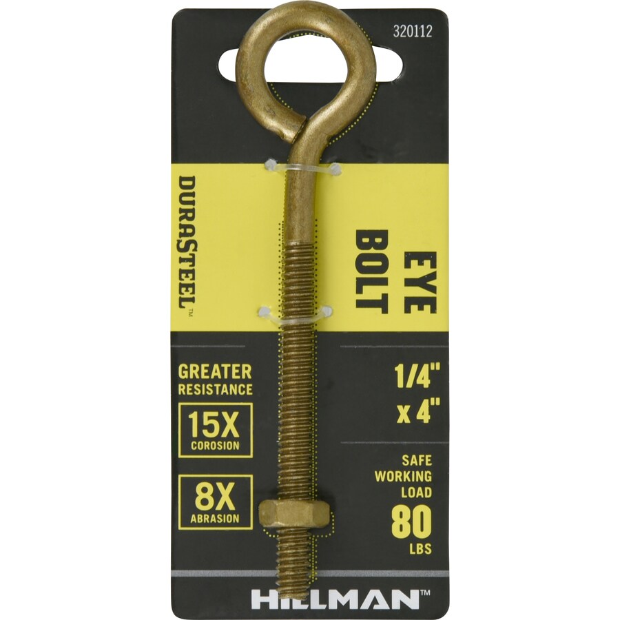 Hillman 1/4-in x 4-in Plain Coarse Thread Eye Bolt at Lowes.com