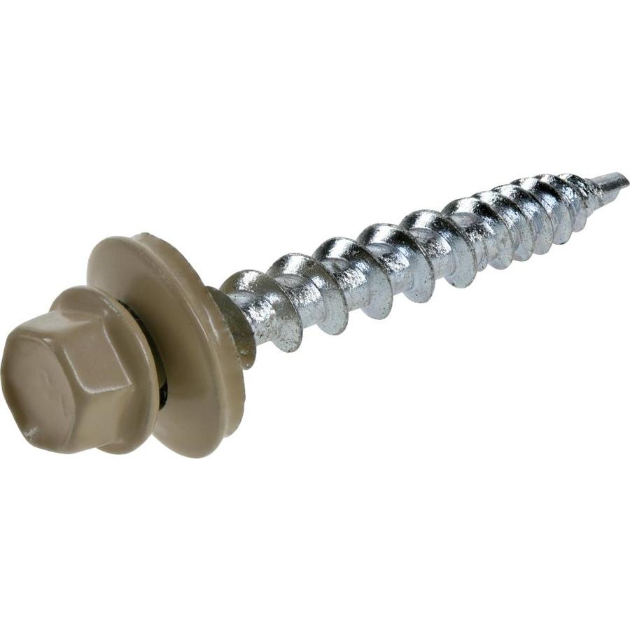 Hillman #10 x 1-1/2-in Tan Powder Coating Self-Drilling Roofing Screws ...
