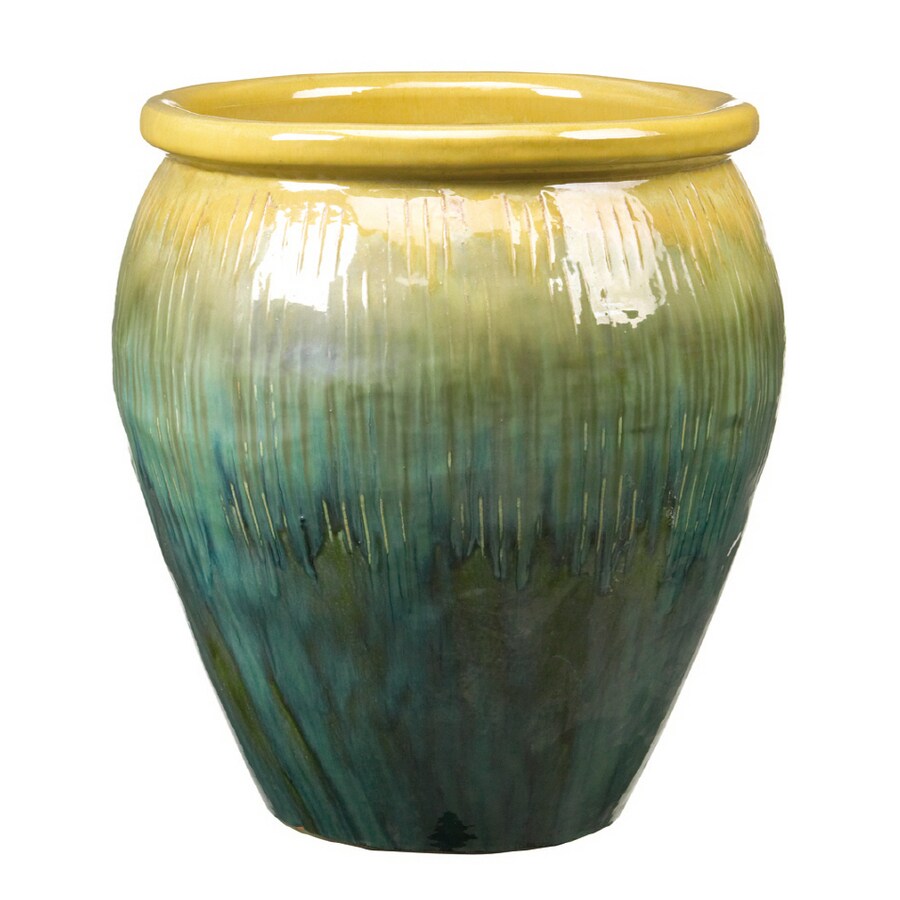 Norcal Pottery 25"H x 19-1/4"W x 16-1/2"D Glazed Ceramic Pot at Lowes.com