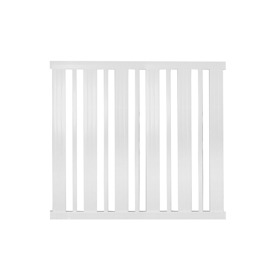 Plastival 6' x 6' White Flat-Top Privacy Vinyl Fence Panel at Lowes.com