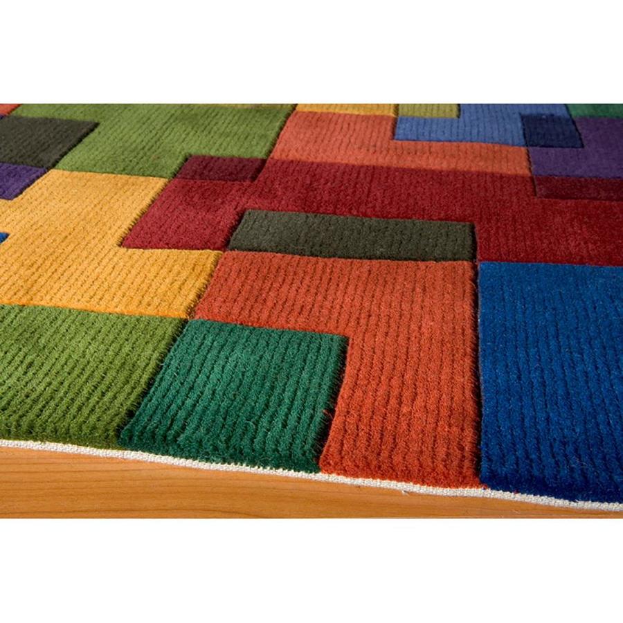 Momeni New Wave 3 x 12 Multi-colored Indoor Geometric Handcrafted ...