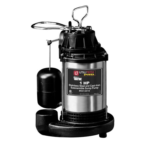 Utilitech 1-HP Stainless Steel 90 GPM Submersible Sump Pump at Lowes.com