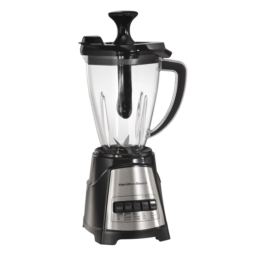 Hamilton Beach 48-oz Black/Stainless 4-Speed 700-Watt Pulse Control ...