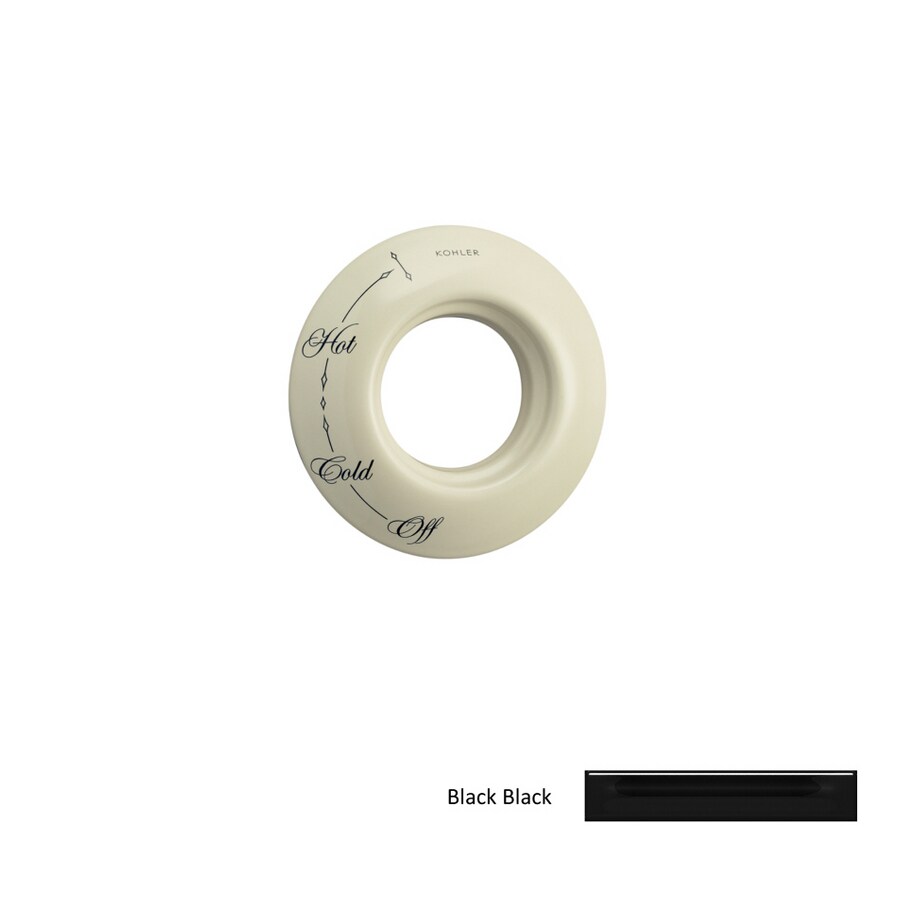 KOHLER Antique Black Black Ceramic Dial Plate and Handle Inset at Lowes.com