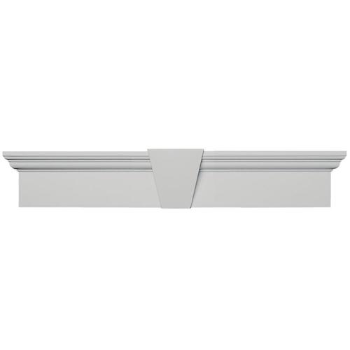 Vantage 37.8125-in x 8.875-in 1-Piece 030 Paintable Vinyl Window Header ...