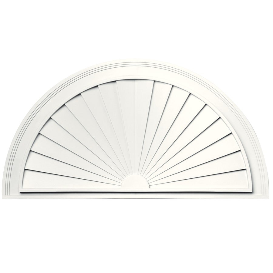 Vantage 37-1/2-in x 19-5/8-in White Vinyl Window Sunburst at Lowes.com