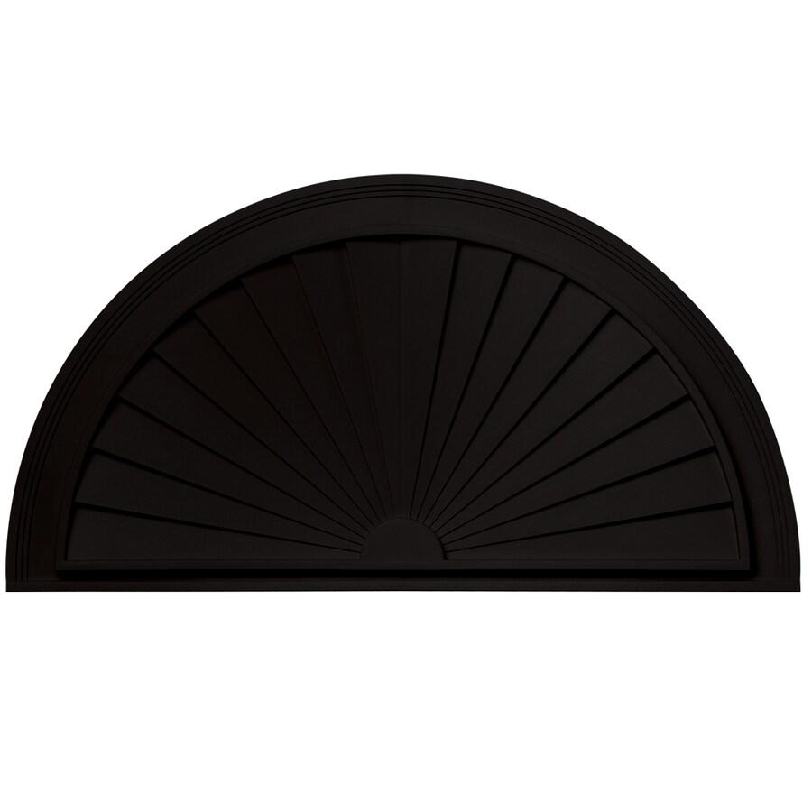Vantage 37-1/2-in x 19-5/8-in Black Vinyl Window Sunburst at Lowes.com