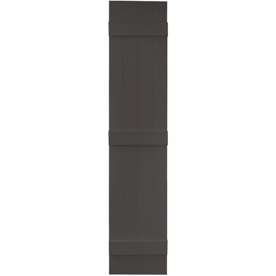Vantage 2-Pack Charcoal Grey Board and Batten Vinyl Exterior Shutters ...