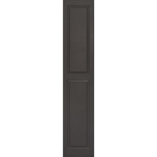 Vantage 2-Pack Charcoal Grey Raised Panel Vinyl Exterior Shutters ...