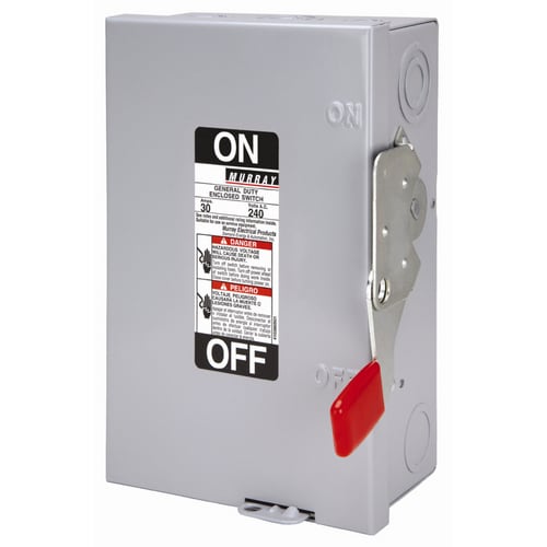 Murray 30-Amp 2-Pole Fusible Safety Switch Disconnect in the Electrical ...