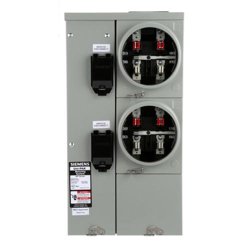 Siemens 125-Amp 2 Gang Ringless Overhead/Underground Meter Socket in ... Siemens 125-Amp 2 Gang Ringless Overhead/Underground Meter Socket in ...
