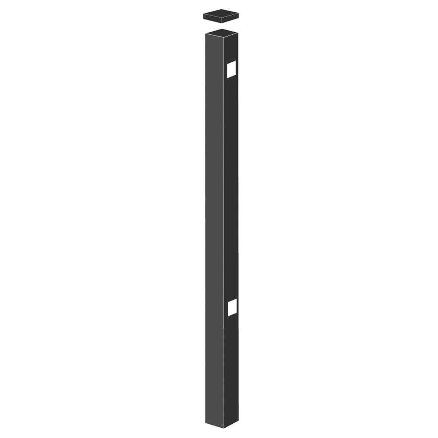 FREEDOM 2 x 2 x 70in Easton HD Gate Post (Black) at Lowes.com