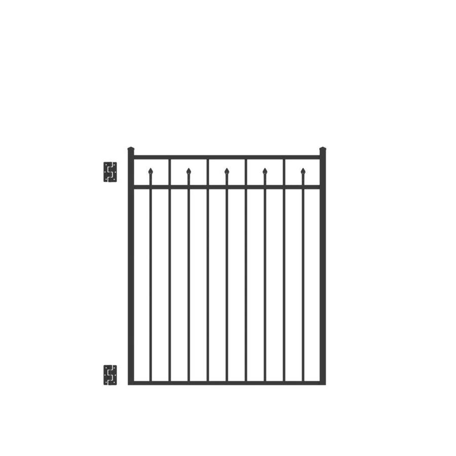 FREEDOM 48" x 54" Black Aluminum Fence Gate at Lowes.com