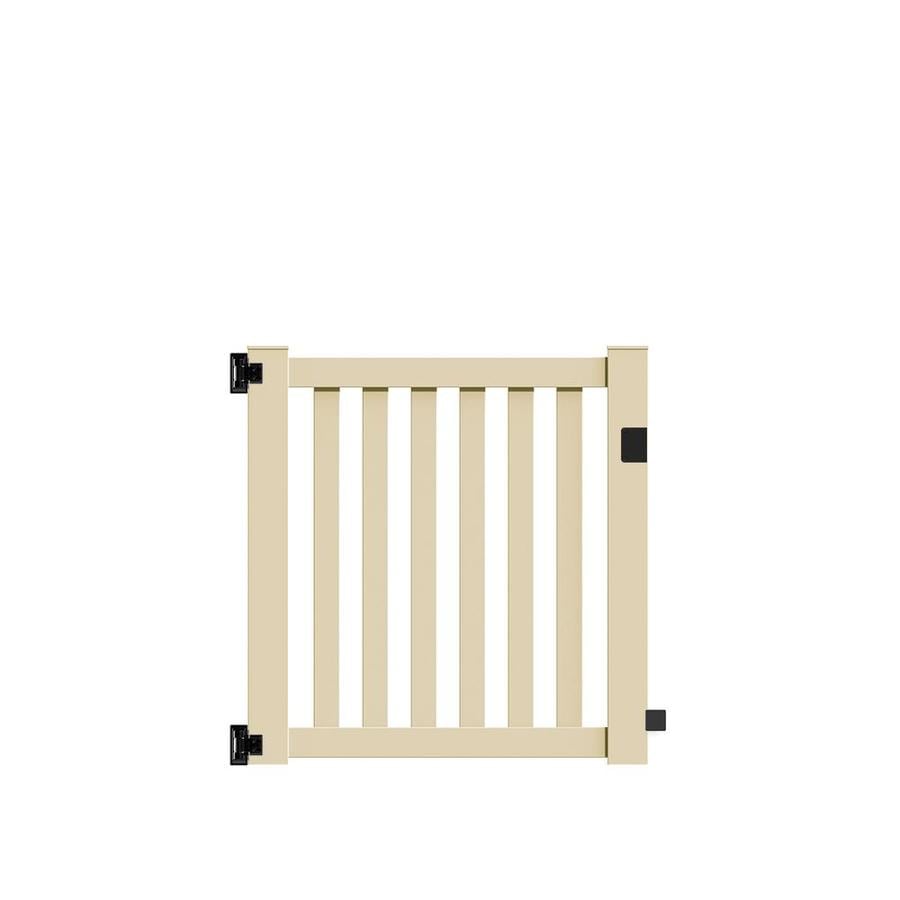 Freedom Terex 4-ft H x 4-ft W Sand Vinyl Fence Gate in the Vinyl Fence ...