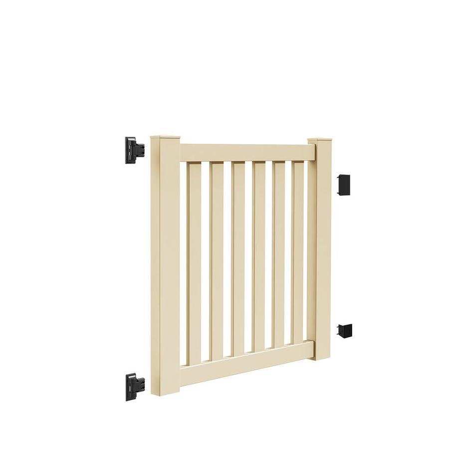 Freedom Terex 4-ft H x 4-ft W Sand Vinyl Fence Gate in the Vinyl Fence ...