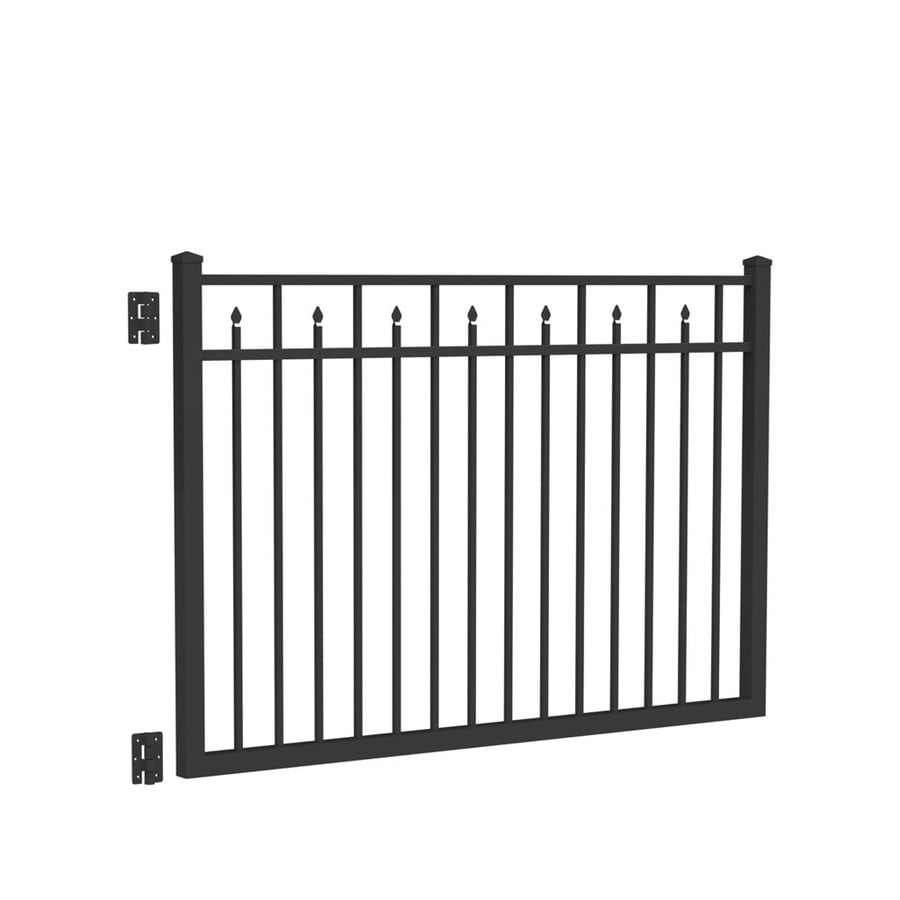 Freedom Concord Standard 4-ft H x 6-ft W Black Aluminum Walk-Thru Gate ...