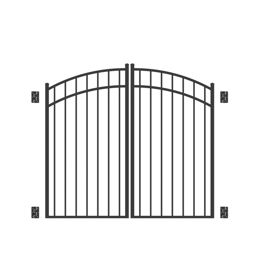 Freedom Black Aluminum Driveway Gate in the Driveway Gates department ...