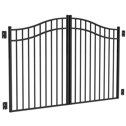 FREEDOM 8-ft Black Aluminum Driveway Gate in the Driveway Gates ...